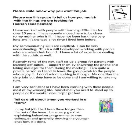 Sample application form bad | DOC | Eldercare | Family and Relationships