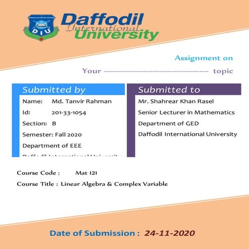 Assignment cover page | PDF