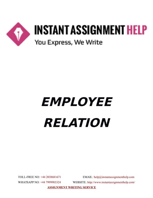 Employee relation | PPTX