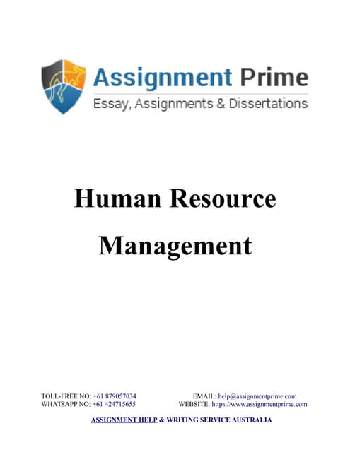 Human Resource Management Assignment Sample | PDF | Human Resources | Business