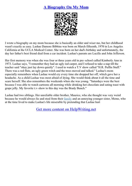 Story of My Life Project | PPTX | Parenting Children Aged 4-11 | Parenting