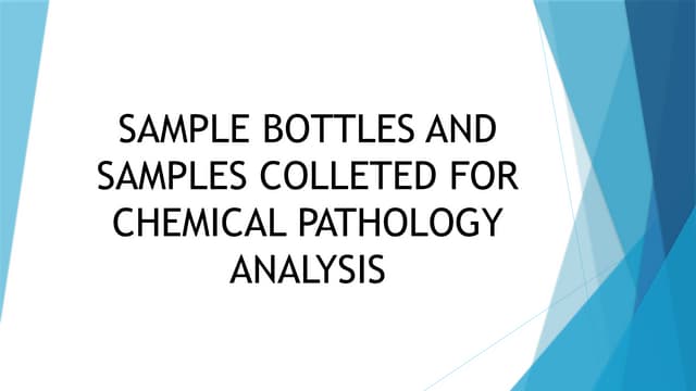 Sample bottles. | PPTX