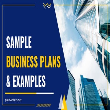 Sample Business Plans & Examples | Plan Writers | PDF