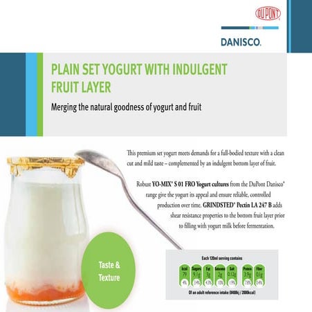 Plain Set Yogurt - YO-MIX | Sample card | PDF