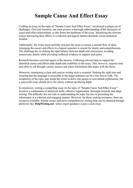 Outline For Cause And Effect Essay.pdf