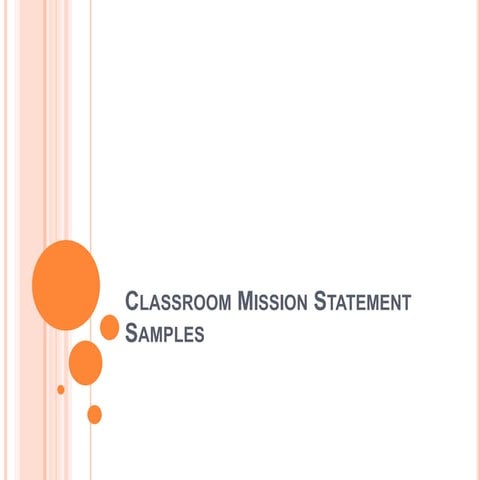 Sample classroom mission statement | PPTX | Education