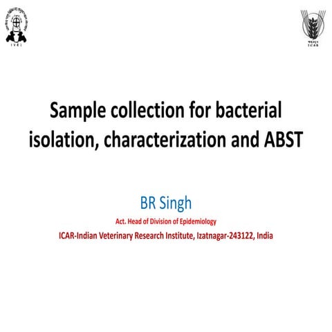 Sample Collection For Bacterial Isolation Characterization And