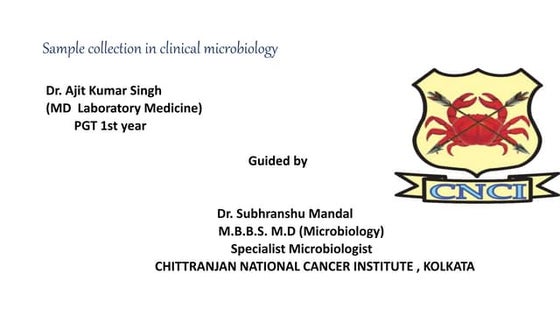 Medical Microbiology Laboratory (sample collection) | PDF