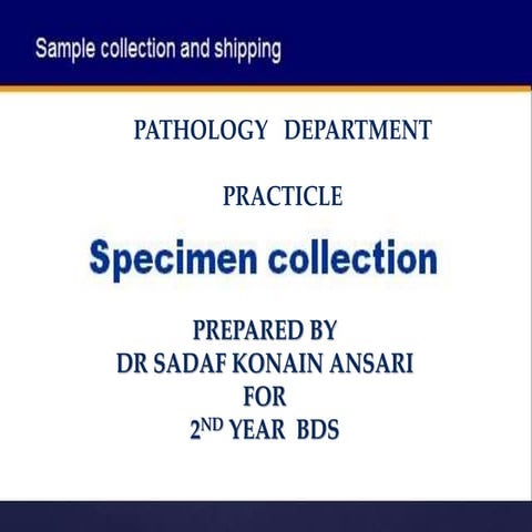 Sample collection practicle | PPTX