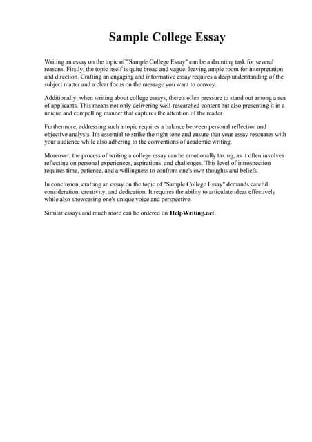 Graduate Essay Examples | PDF