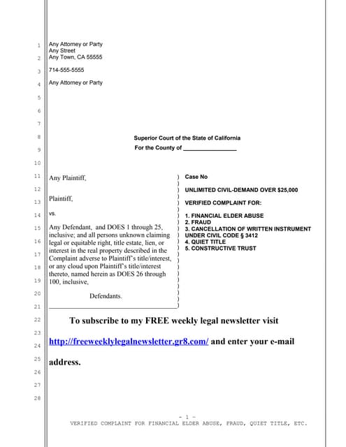 Sample Notice of Errata for California | DOC | Legal Services Industry ...