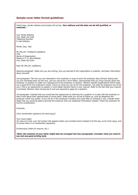 Sample Cover Letter Format Guidelines sample-cover-letter-format-guidelines