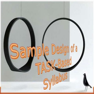 Sample design of a task based syllabus | PPTX