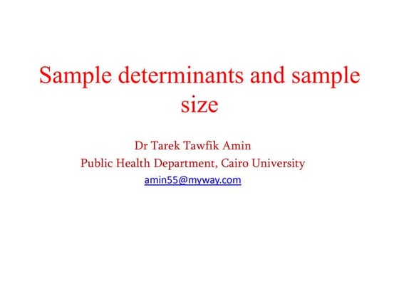 PPT on Sample Size, Importance of Sample Size, | PPTX