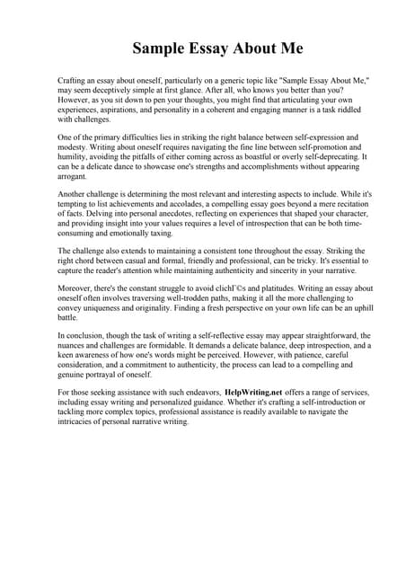 Introducing Yourself Essay | PDF