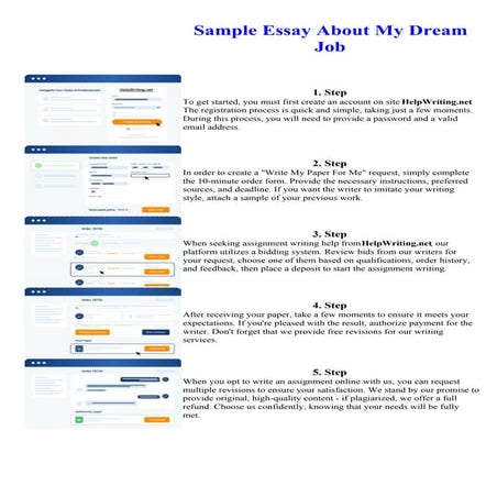 Sample Essay About My Dream Job | PDF