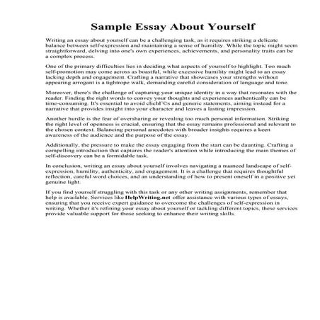 Sample Essay About Yourself.pdf