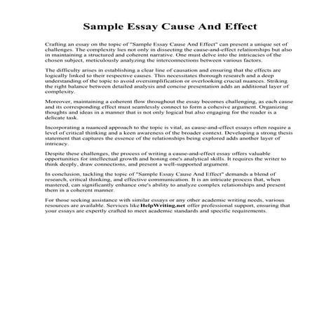 Sample Essay Cause And Effect.pdf