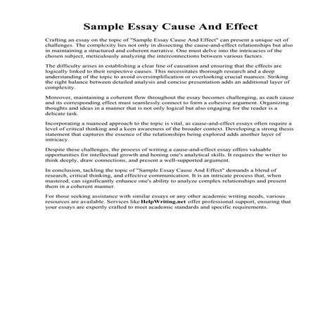 Sample Essay Cause And Effect.pdf
