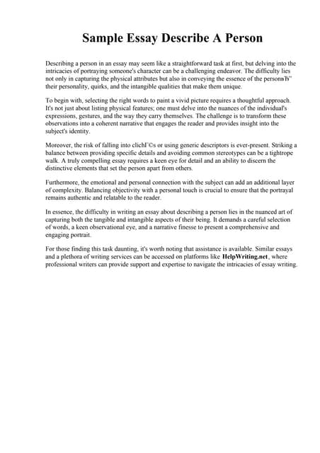 Essay Describing A Person.pdf