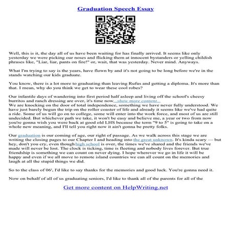 Graduate Essay Sample | PDF