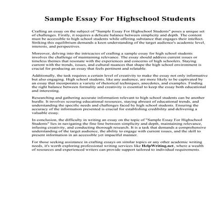 Sample Essay For Highschool Students.pdf