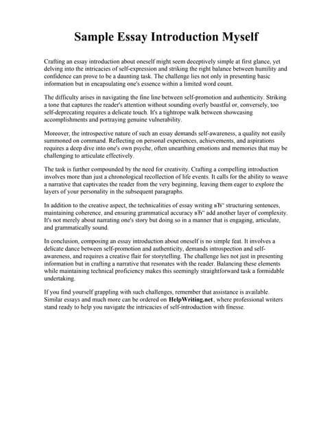Introduce Yourself Essay Sample.pdf