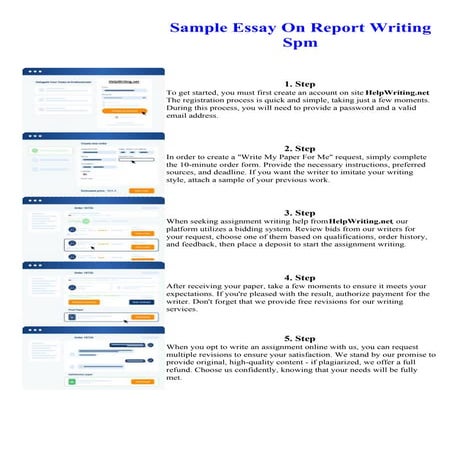 Sample Essay On Report Writing Spm | PDF