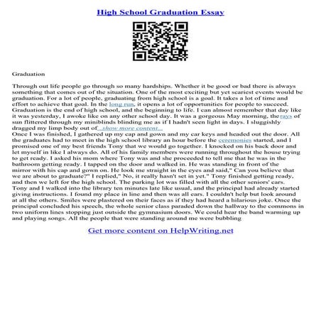 Sample Essays For Secondary School | PDF | Graduation | Personal ...