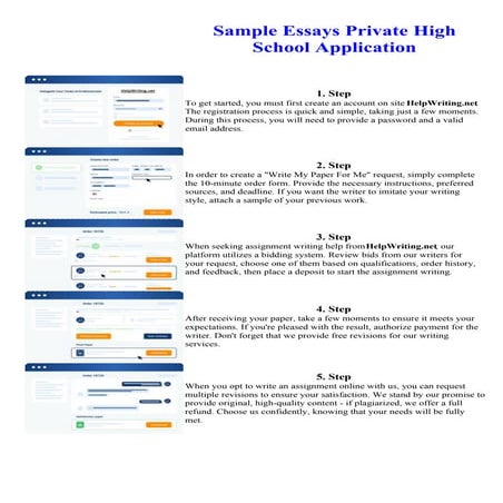 Sample Essays Private High School Application | PDF