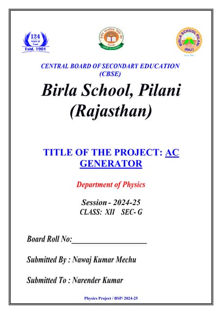 Project front page, index, certificate, and acknowledgement | DOCX