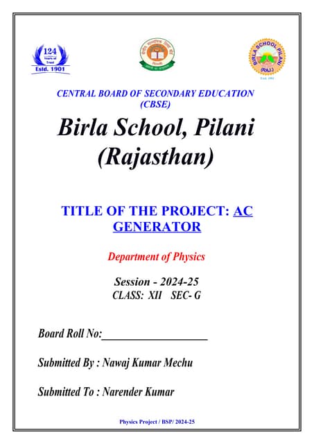 Project front page, index, certificate, and acknowledgement | DOCX