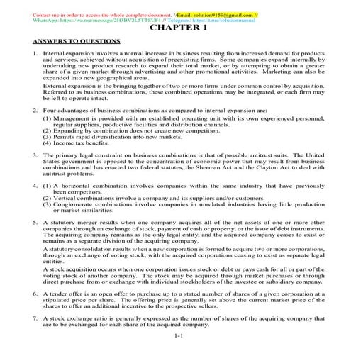 Solution Manual Advanced Accounting 7th Edition by Debra Jeter & Paul ...