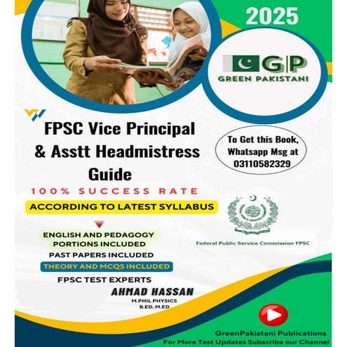 FPSC Vice Principal and Assistant Headmistress Sample | PDF