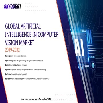 Artificial Intelligence (AI) in Computer Vision Market Size, Share, and Growth Analysis | PPTX