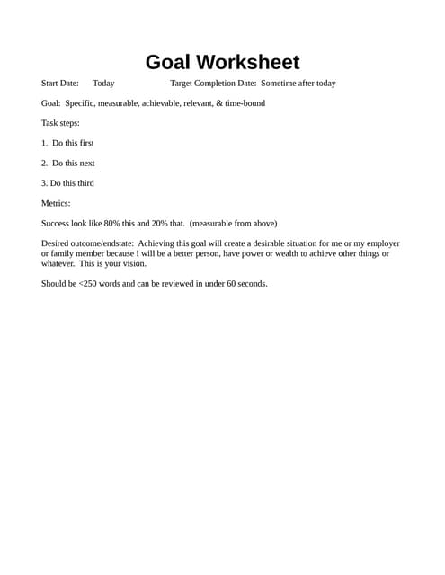 NCO Goal Setting | PPT