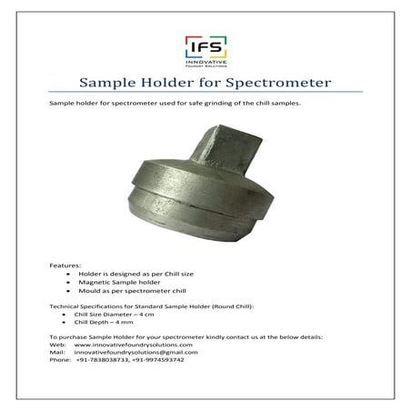 Sample holder for Spectrometer | PDF