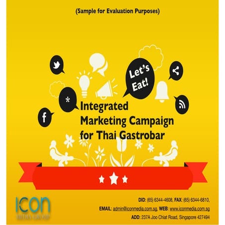 Sample integrated marketing packages (F&B Industry) | PDF