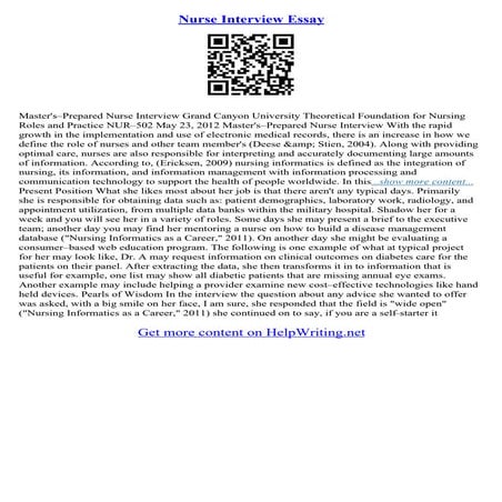 CSP Student Interview Paper | DOC