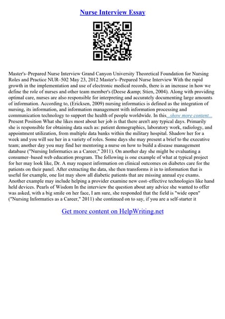 Writing An Interview Essay | PDF