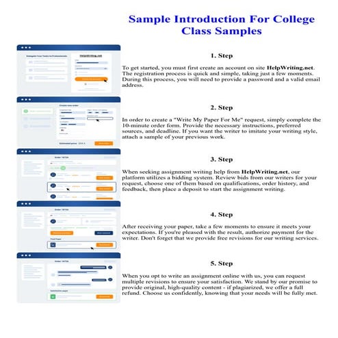 Sample Introduction For College Class Samples | PDF