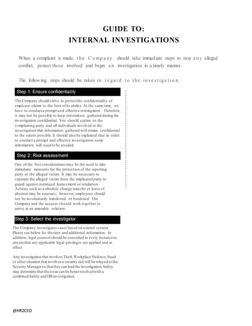 Workplace Investigation Timeline | PDF | Human Resources | Business