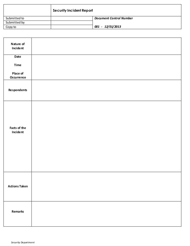 Security Investigation Report Format for New Practitioner