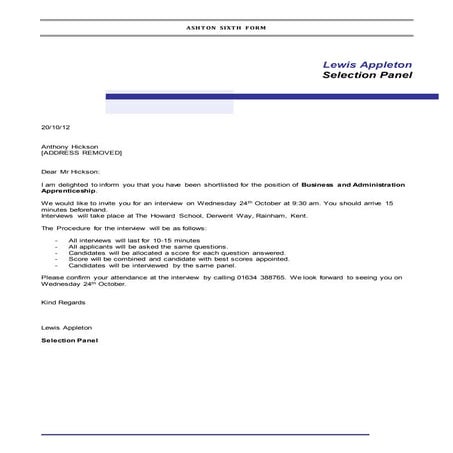 Interview Acceptance Letter Invitation 6 Meeting Invitation Email