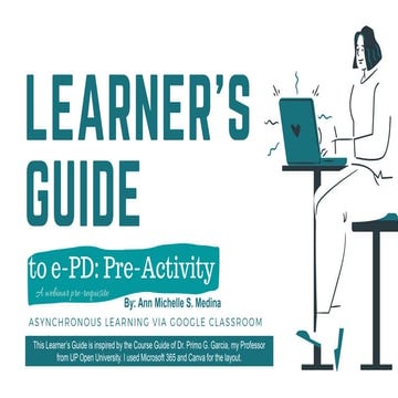 Sample Learner's Guide by Ann Medina | PDF
