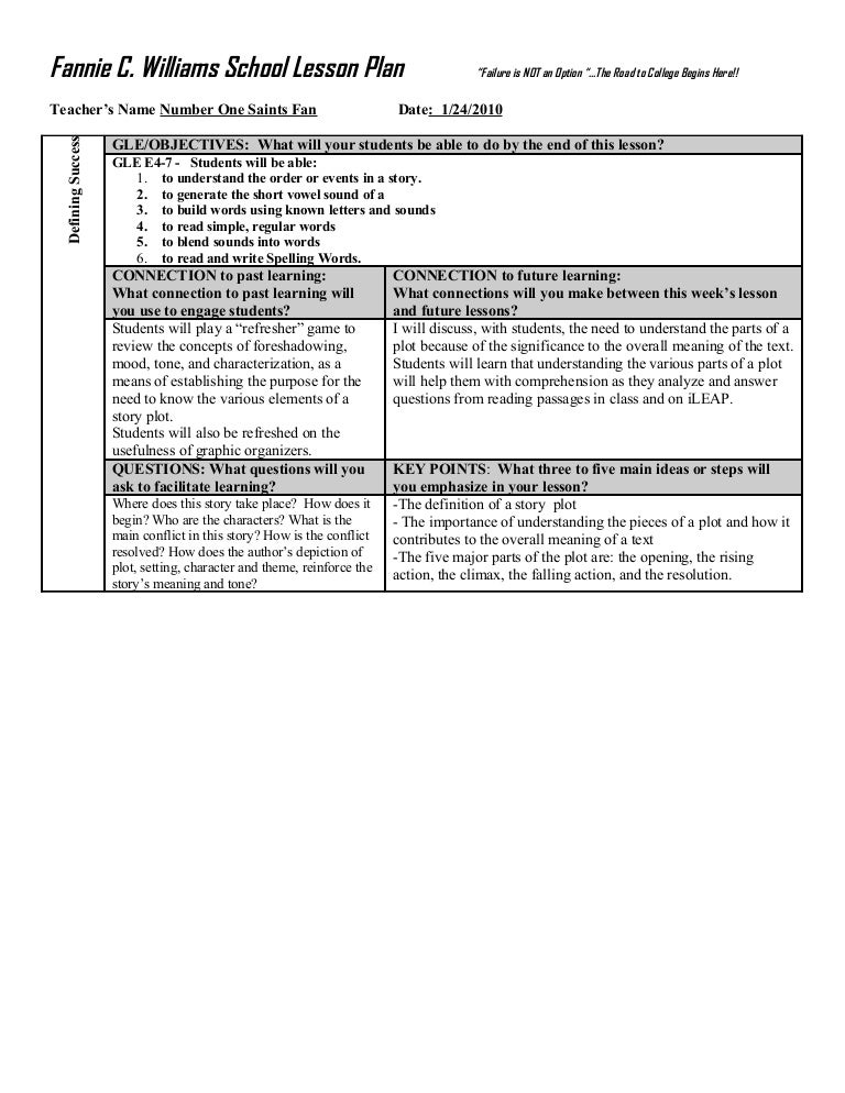 Sample Lesson Plan 2010 2011 1st Sample Lesson Plan 2010 2011 1st