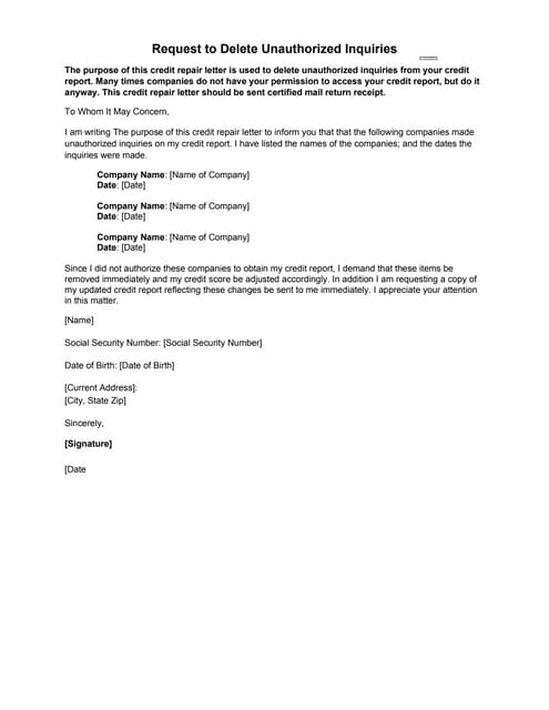 Sample dispute letter to credit bureau under Fair Credit Reporting Act ...