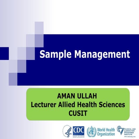 sample management laboratory sample .ppt