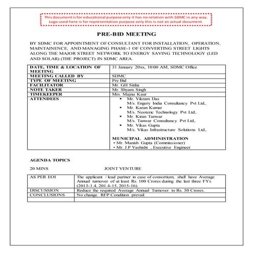 Sample minutes of meeting | DOCX