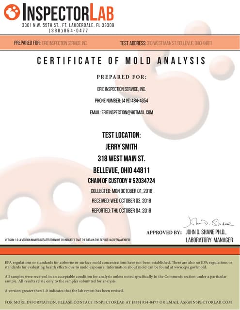 Sample Radon Report | PDF